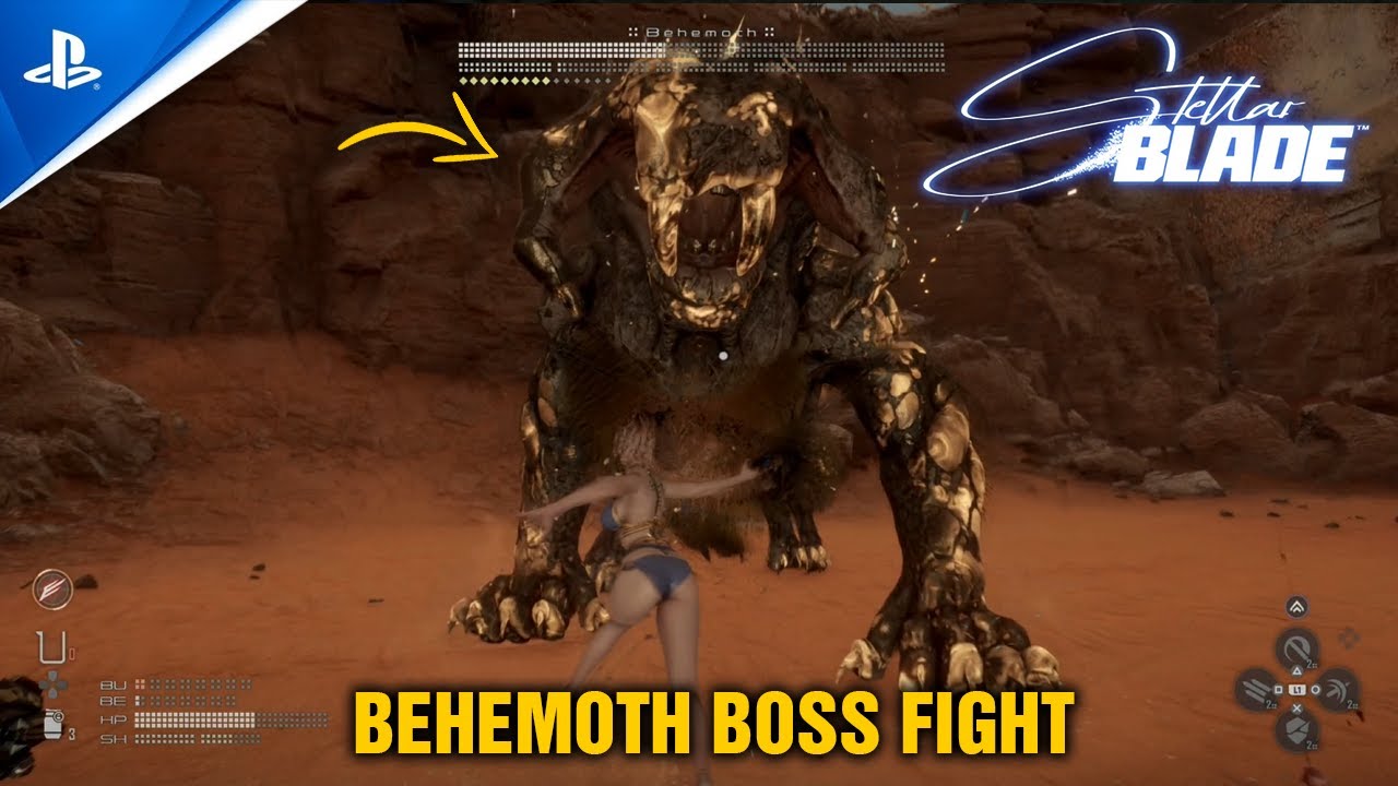 Stellar Blade - Behemoth Boss Fight - Unlock Sky Ace Apperance - YouTube