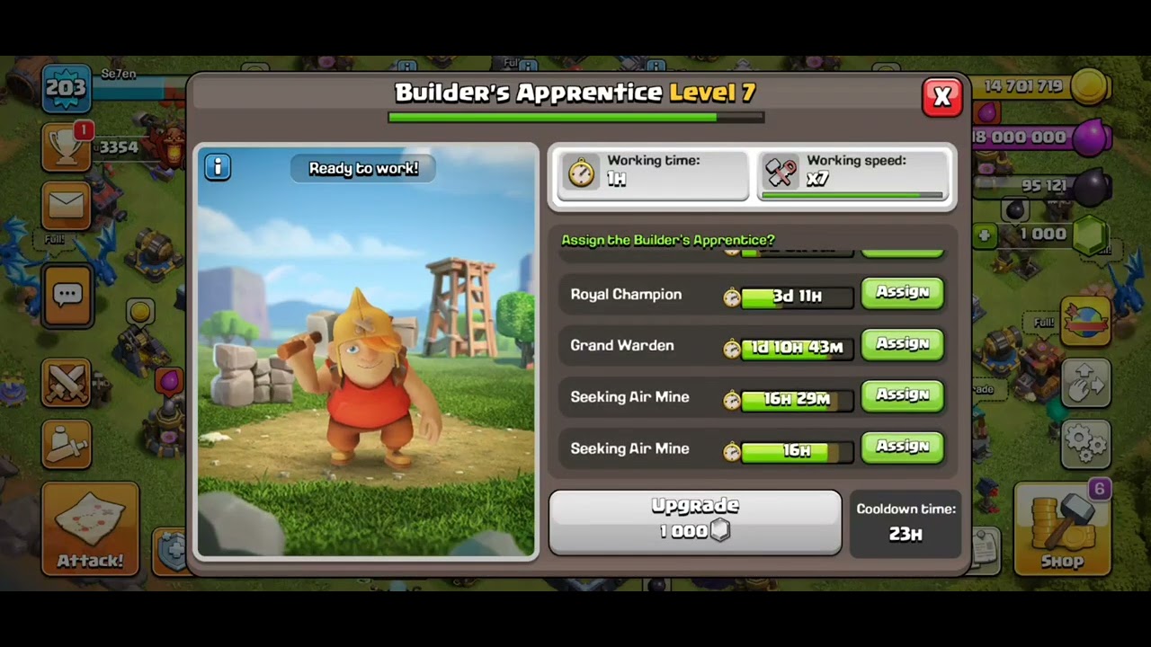unlocking and maxing the apprentice builder! Clash of Clans w/mami - YouTube