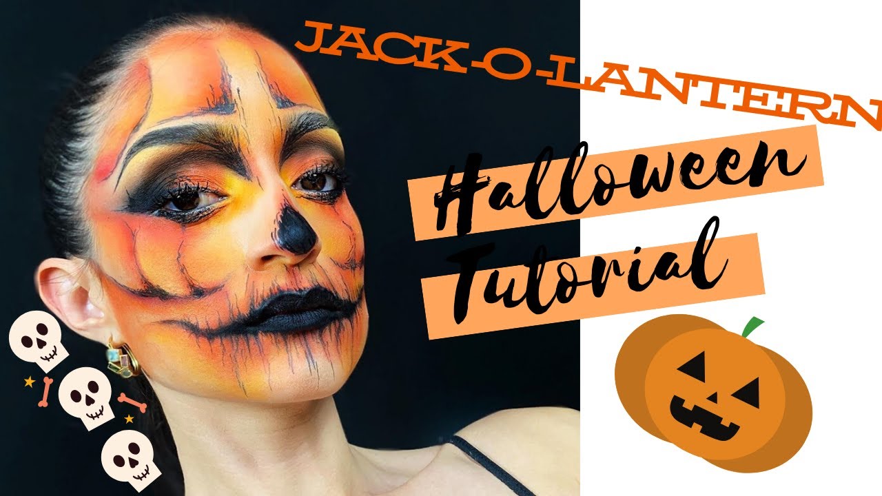 Halloween JackoLantern Makeup Tutorial - YouTube