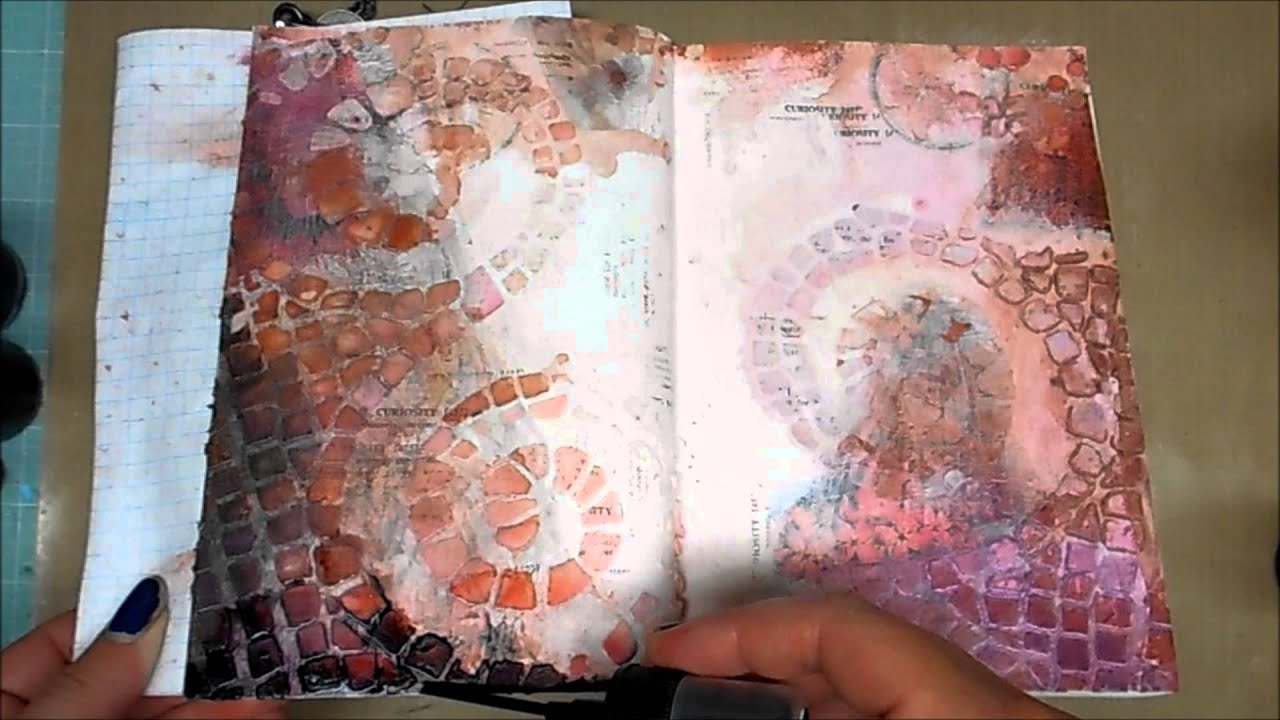 Mixed Media Art Journal Page #39 - YouTube