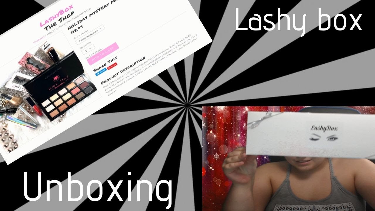Lashy box review//make up look//unboxing - YouTube