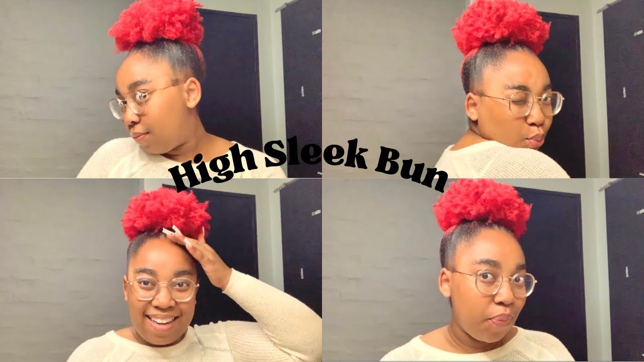 High Sleek Puff/Bun on Type 4 Hair | Quick, Easy & Simple - YouTube