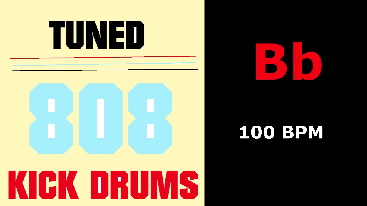 Bb - 100 BPM - Tuned 808 Kick Drum Metronome - YouTube
