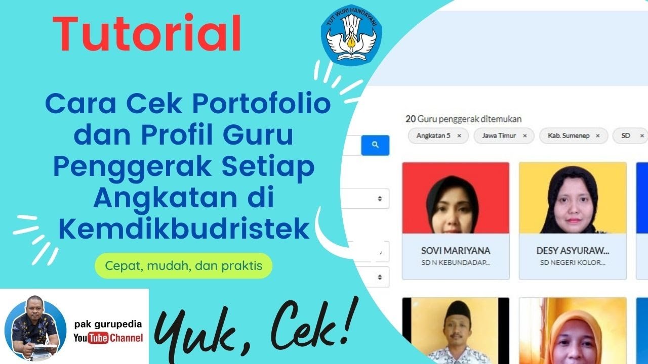 Tutorial Cara Cek Portofolio dan Profil Guru Penggerak Setiap Angkatan ...