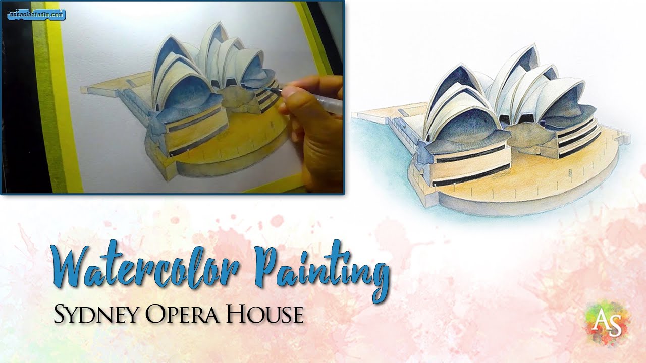 Watercolor Painting | Sydney Opera House - YouTube
