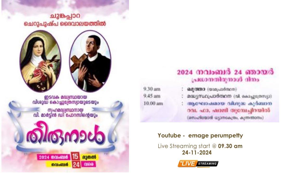 Little Flower Church, Chunkappara Perunnal Live 2K24 (Sunday 24 ...