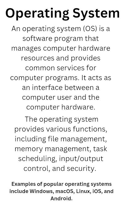 what is Operating system ? #education #operatingsystem #os #gate #cs #computerscience #IT - YouTube