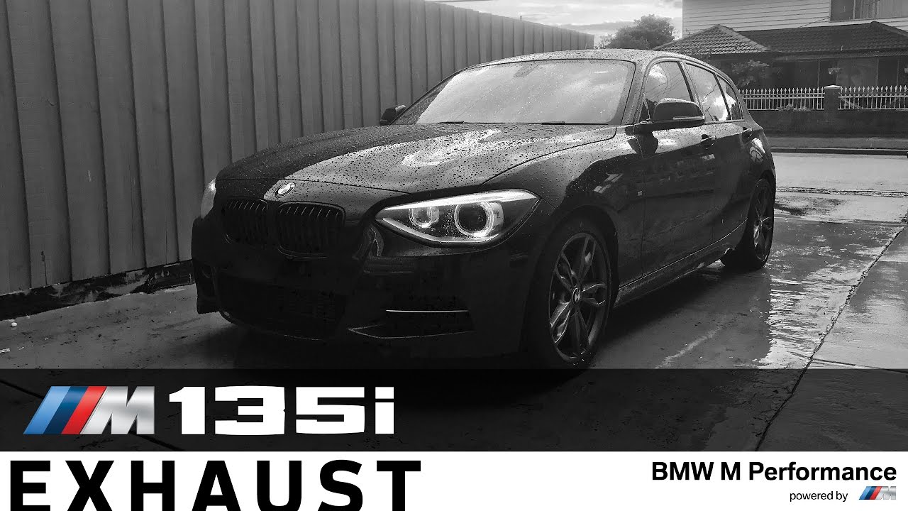 M135i M Performance axle back exhaust - YouTube