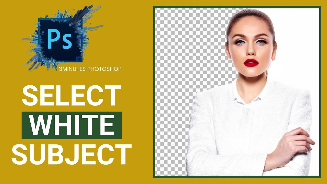 How To Select White Subject On White Background in #photoshop - YouTube