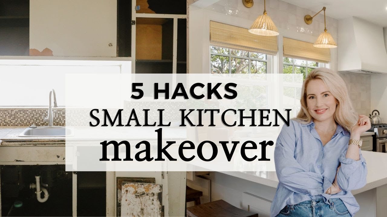 5 Secrets to Transform a NIGHTMARE Kitchen | SMALL KITCHEN MAKEOVER ...