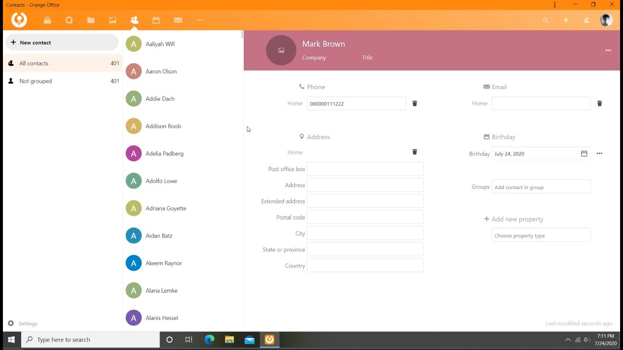 Contacts - Orange Office - YouTube