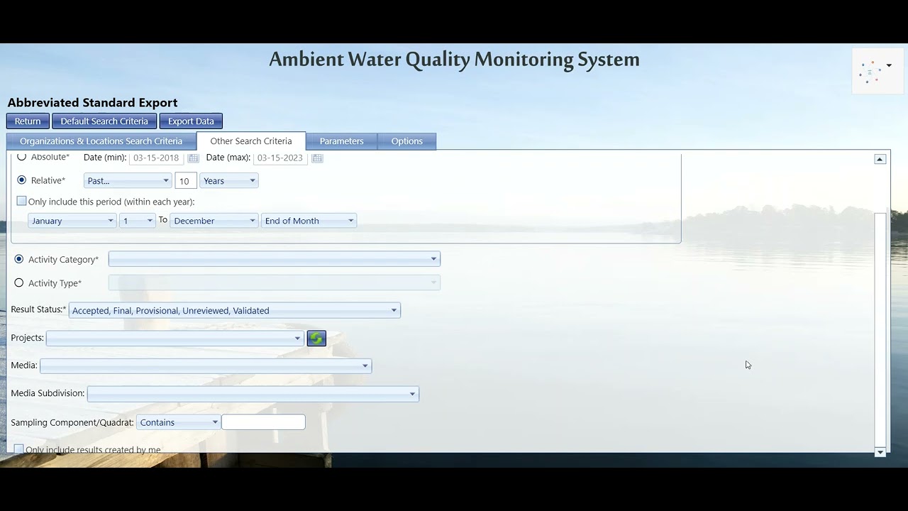 Tutorial: Standard Export from The Ambient Water Quality Monitoring System (AWQMS) - YouTube