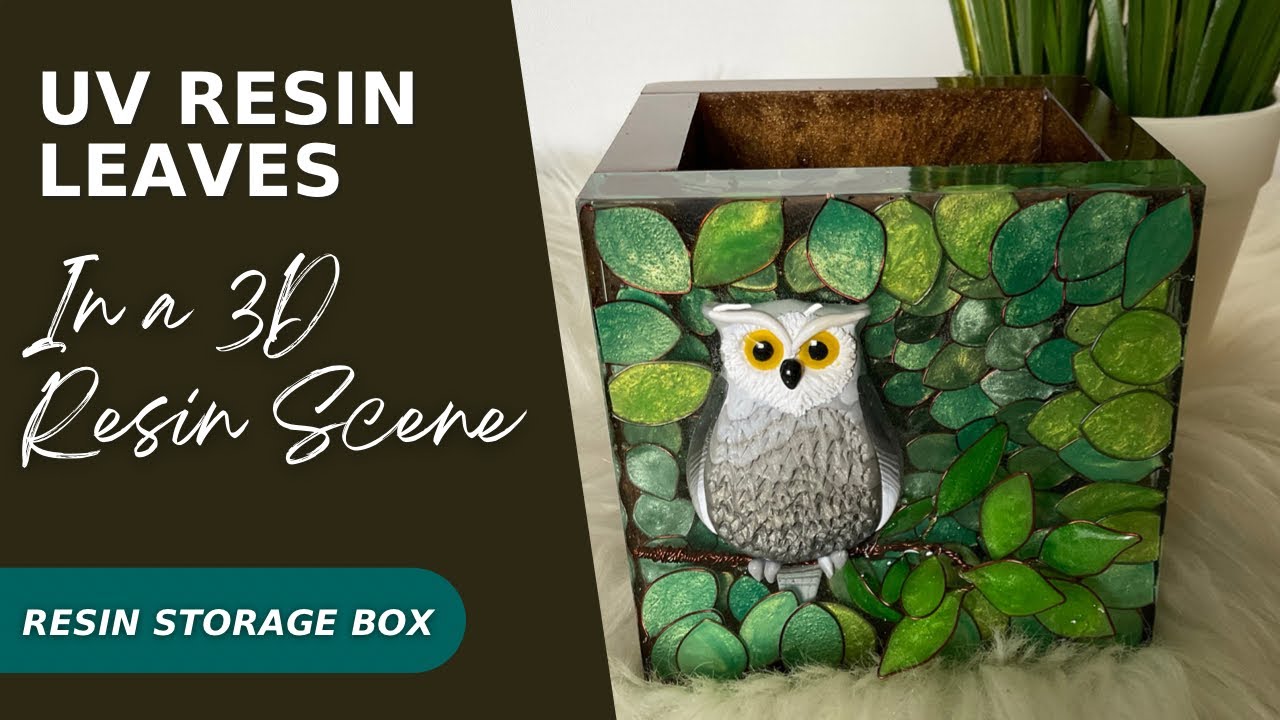 Make UV Resin Leaves for a 3D Woodland Scene - Layered Resin Box - YouTube