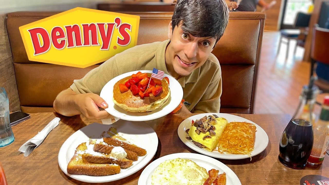 Pruebo el FAMOSO Desayuno Americano de "Denny's" 🥞🇺🇸 ¿Es el Mejor ...