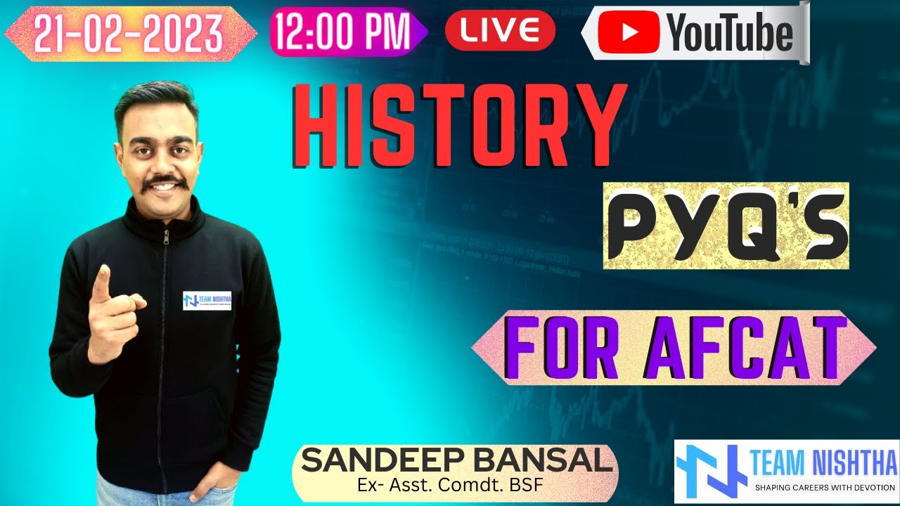 History PYQ's for AFCAT | For UPSC & All Defence exams - YouTube