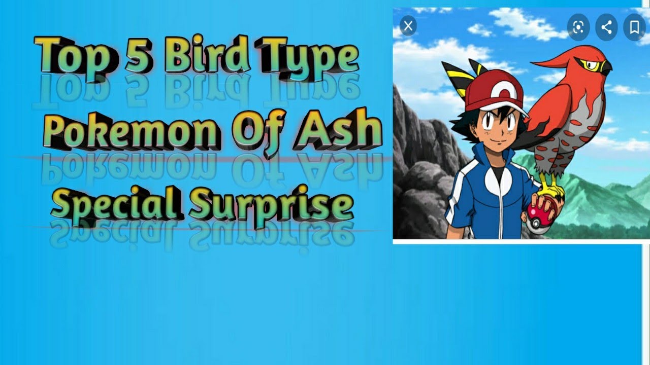 Top 5 Strongest Bird Type Pokemon Of Ash - YouTube