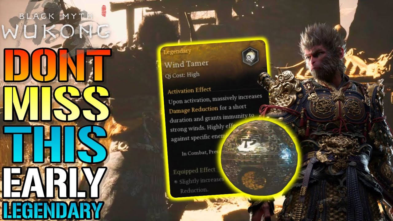 Dont Miss This Amazing LEGENDARY ITEM! The "Wind Tamer" In Black Myth ...