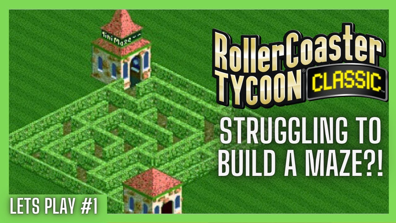 I built a Maze, but it went horribly wrong! - Roller Coaster Tycoon ...