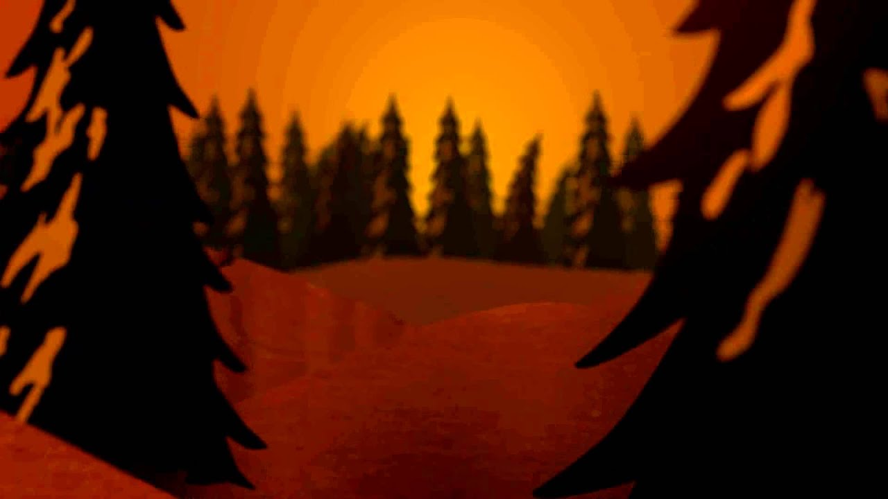 3D-animation, paper forest made in blender - YouTube