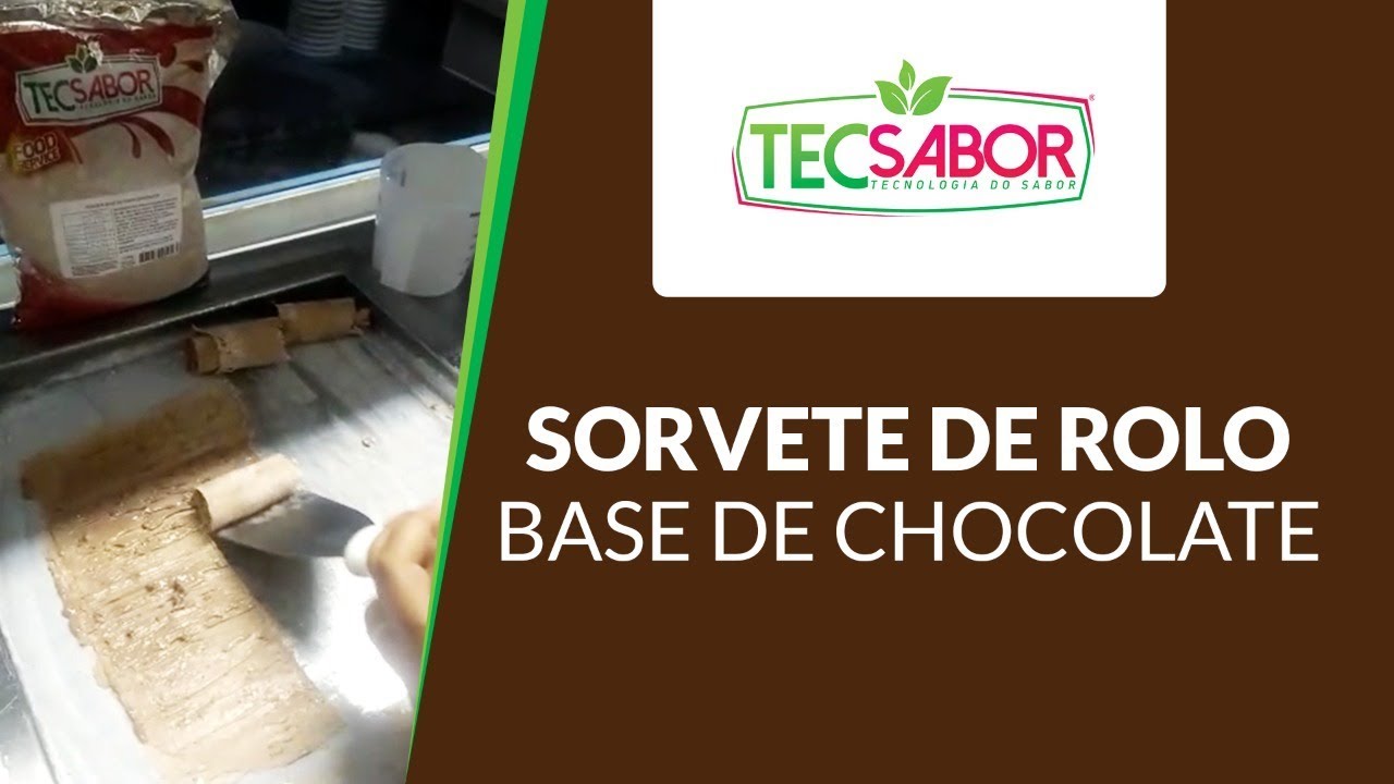 SORVETE DE ROLO TECSABOR BASE CHOCOLATE - YouTube