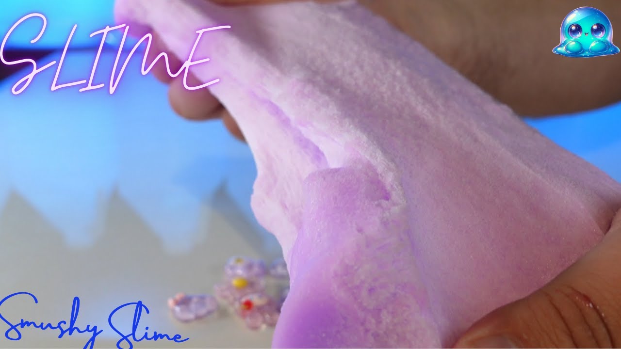 Purple Snow Slime ASMR - Smushy Slime | No Talking No Music No ...