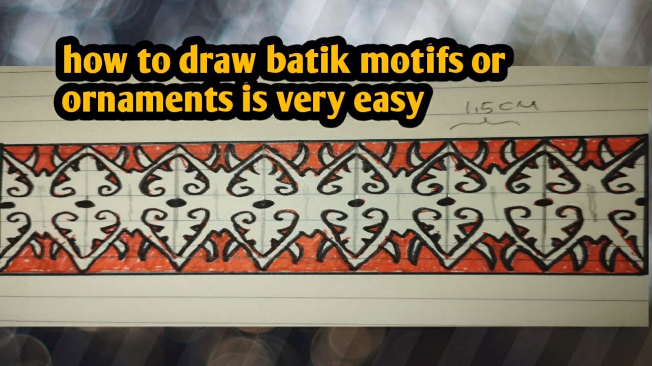 how to draw batik dayak motifs or ornaments is very easy - YouTube