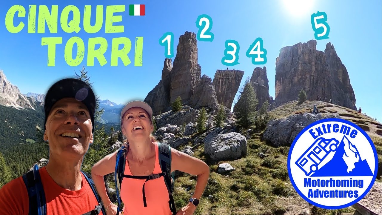 CINQUE TORRI - MUST DO Dolomites spectacular EASY hike + FREE MOTORHOME ...