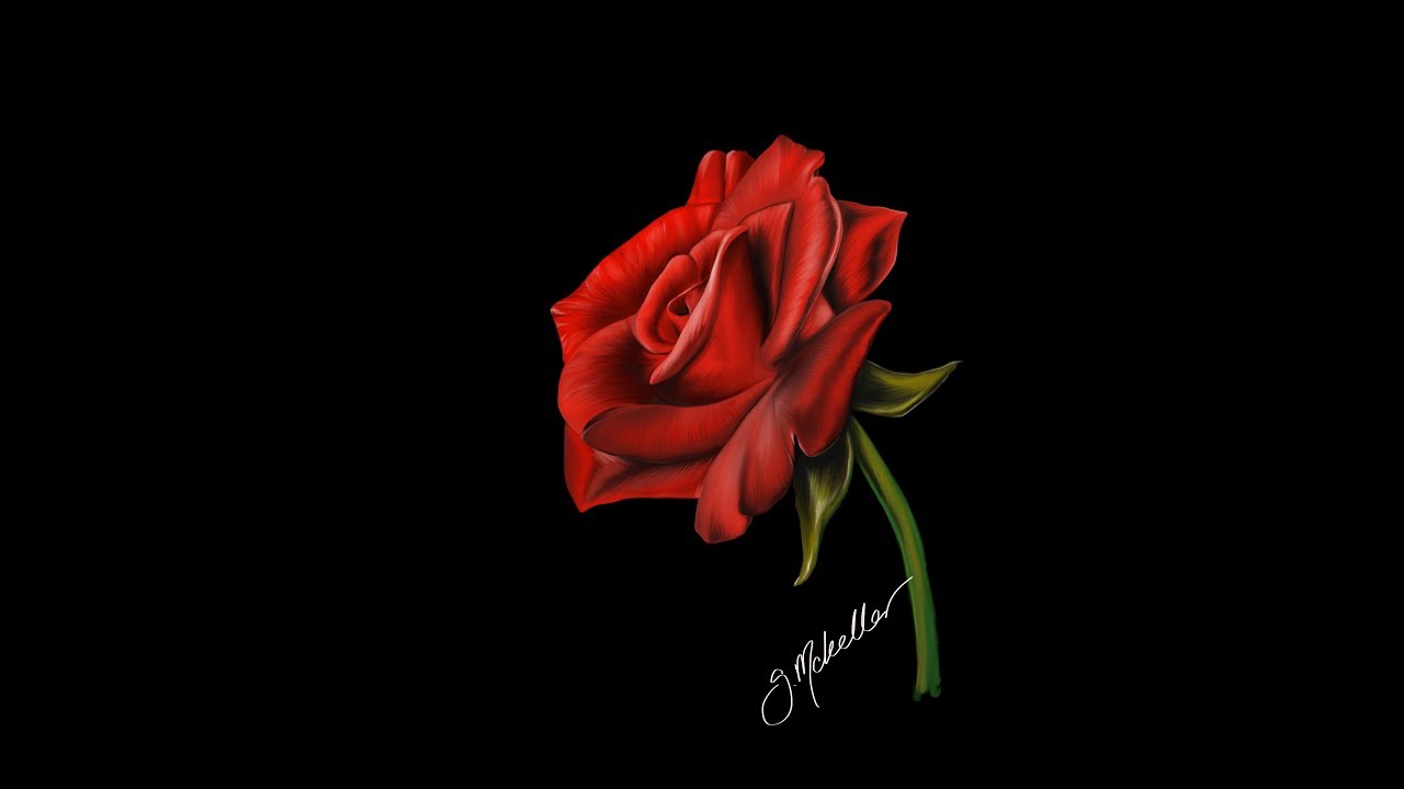 Digital Art - Rose on the iPad Pro 10.5 using Procreate - YouTube