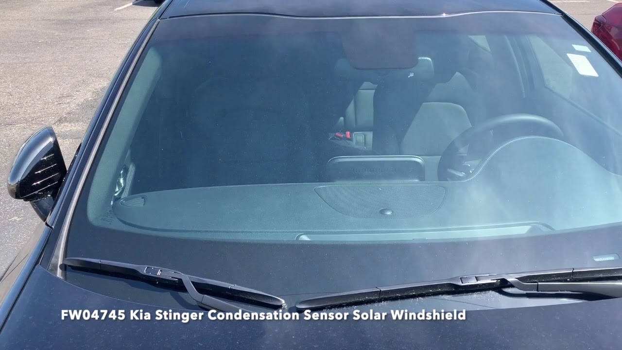 FW04745 Kia Stinger Condensation Sensor Solar Windshield - YouTube