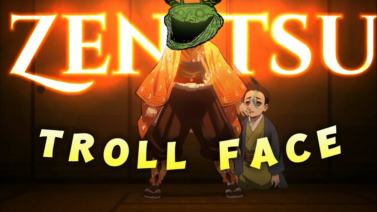 Zenitsu X Troll face || Zenitsu While Sleeping 😈 || Demon slayer || # ...