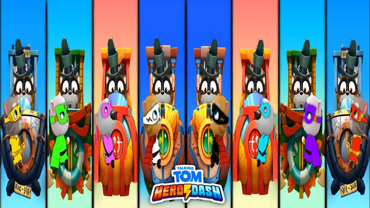 TALKING TOM HERO DASH \ ALL SUPER HEROES 2 TIME'S DISCOVER THE ALL ...