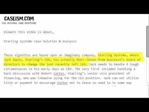 Starling Systems Case Solution & Analysis- Caseism.com - YouTube