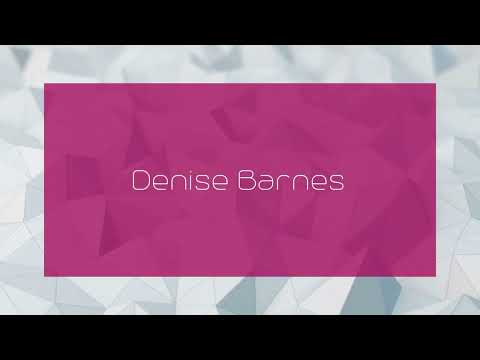Denise Barnes - appearance - YouTube