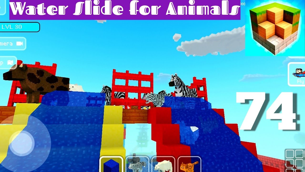 Water Slide for Animals 🌊 | Block Craft: 3D Building Simulator Games ...
