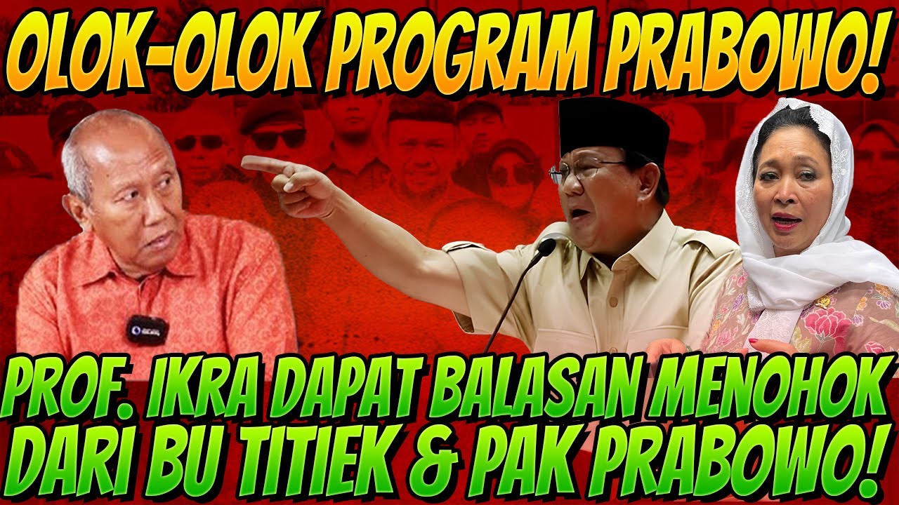 Olok Olok Program Prabowo ‼️ Prof Ikra Dapat Balasan Menohok Dari ...