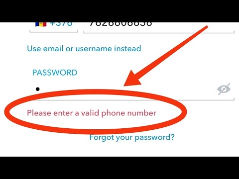 Snapchat Fix Please Enter A Valid Phone Number Problem Solved - YouTube