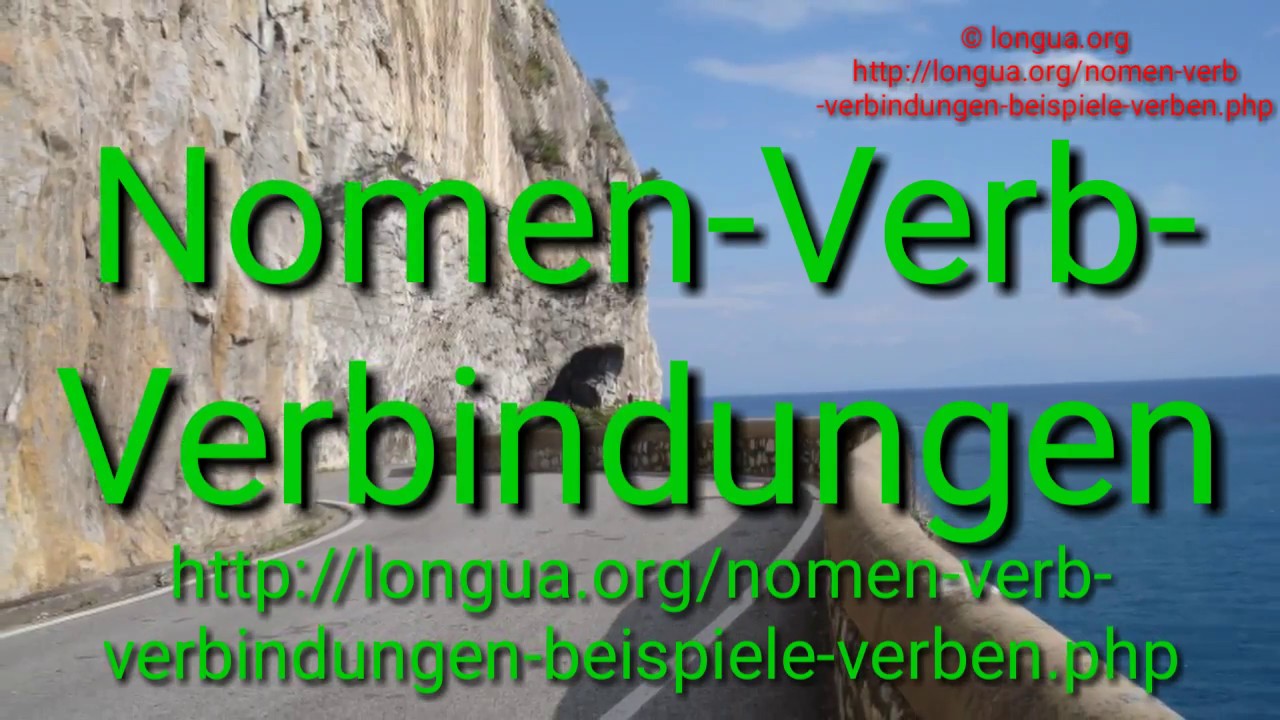 Deutsch lernen - Learn German: Nomen Verb Verbindungen, Noun Verb ...