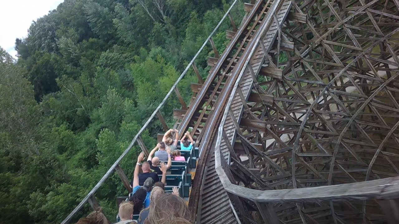 Shivering Timbers - Michigan's Adventure - Back Row (4K HD POV) - June ...