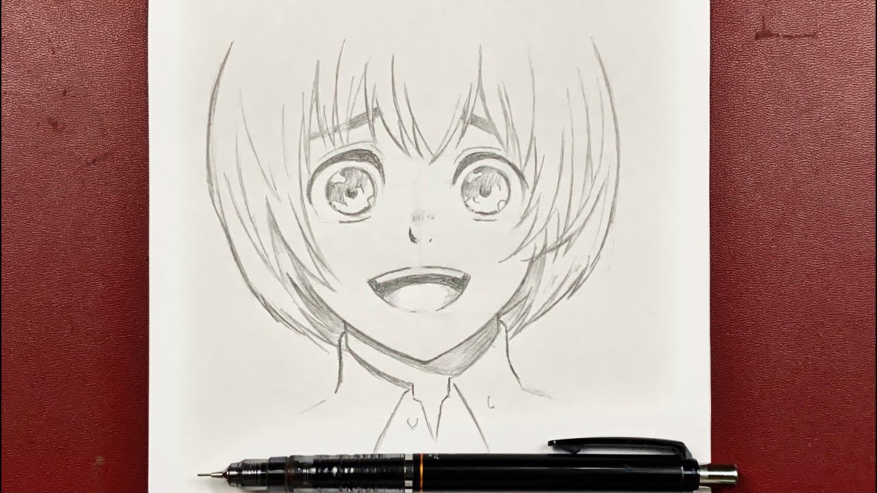 Anime sketch | how to draw Armin from A.O.T step-by-step [ fanart ...