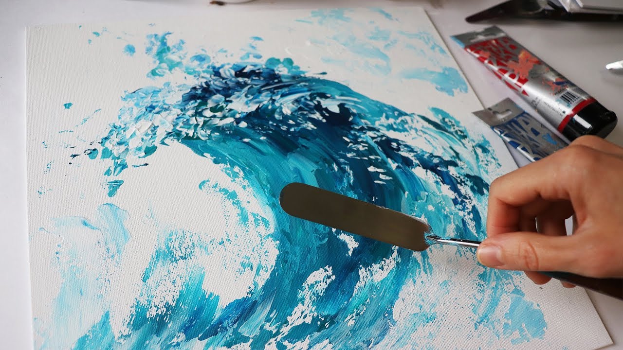 WAVE / Abstract Painting / Satisfying / demonstration / Daily Art /Day ...