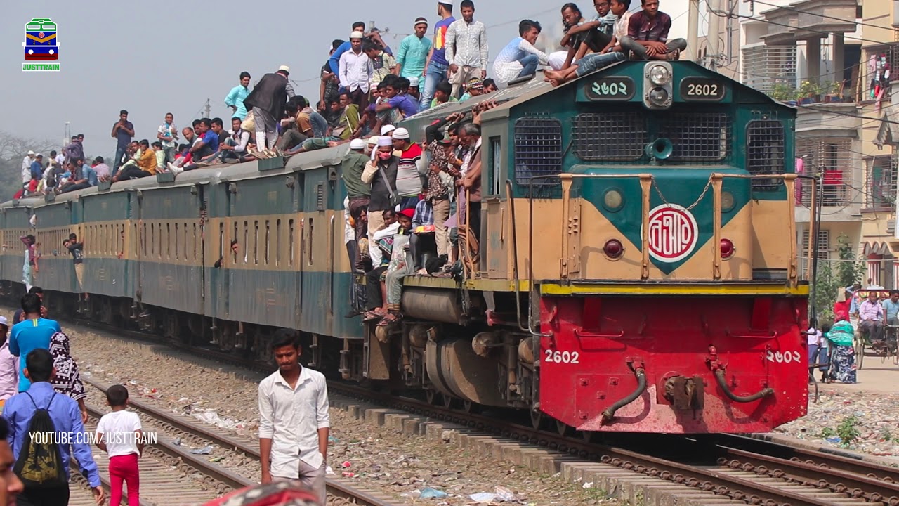 Kalni Express Train Dhaka to Sylhet of Bangladesh Railway - YouTube