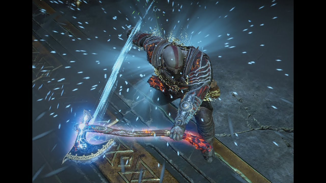 God Of War - Fire And Ice Element Leviathan Axe Blast Wave - YouTube