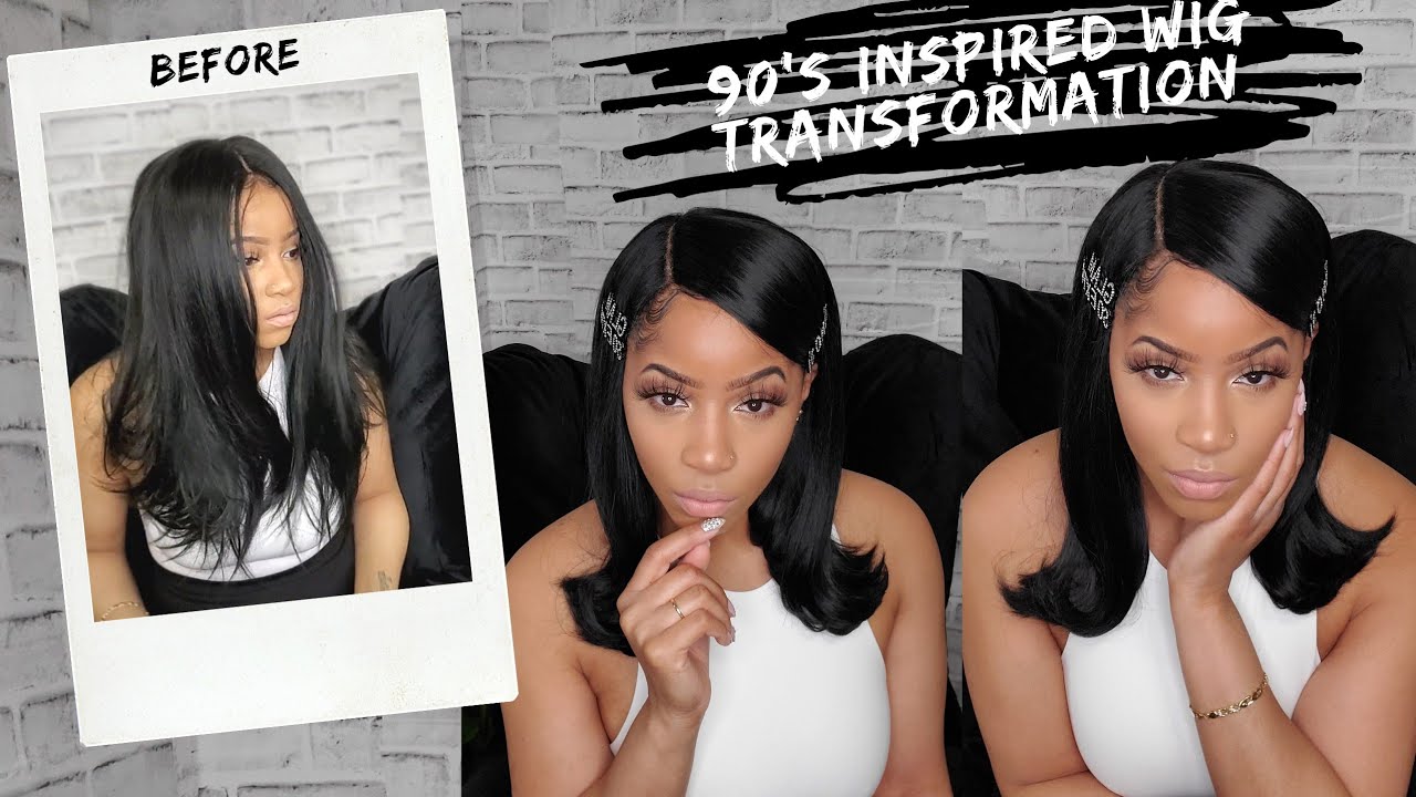 90's Inspired Synthetic Wig Transformation | Super Quick & Simple 90's ...