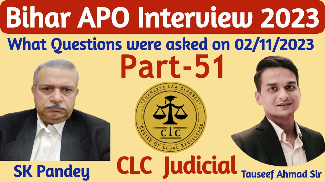 Bihar APO Interview Part 51 | What Questions were asked on 02/11/2023 ...