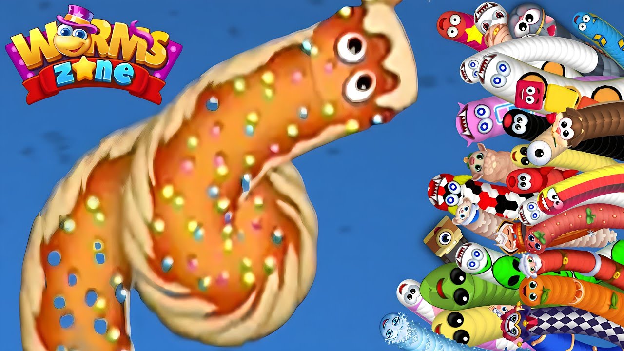 😈🐍wormszone.io gameplay👿😈 || Biggest Snake In The World || snake game ...