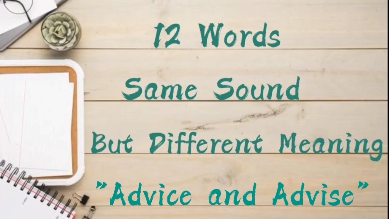 ||SAME WORDS DIFFERENT MEANING|| ADVANCE ENGLISH - YouTube