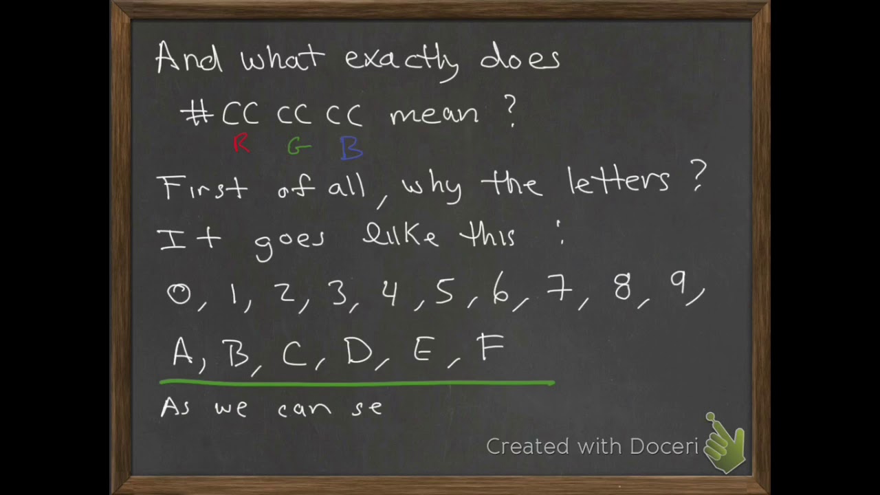 MAT 112: A Real Life Example with Hexadecimal Numbers -- Colors - YouTube