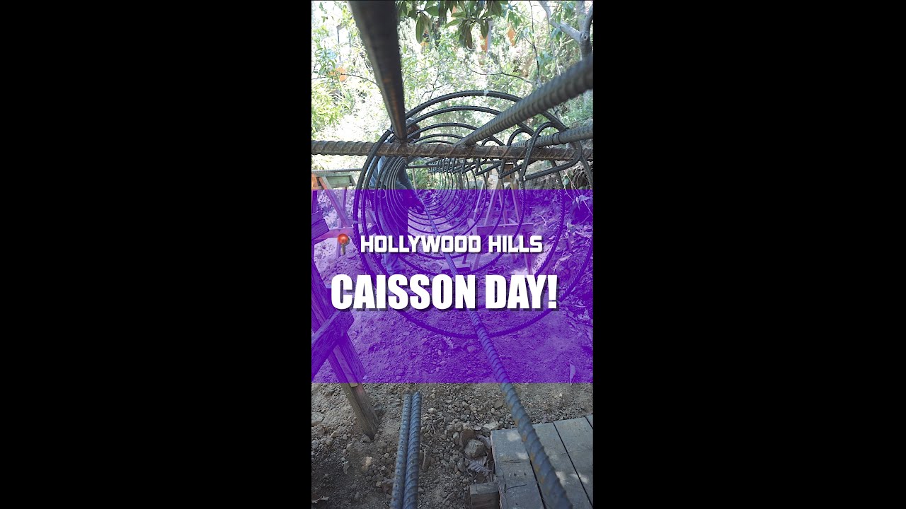 CAISSON DAY!! You've seen the holes dug by hand. Time to lay the ...