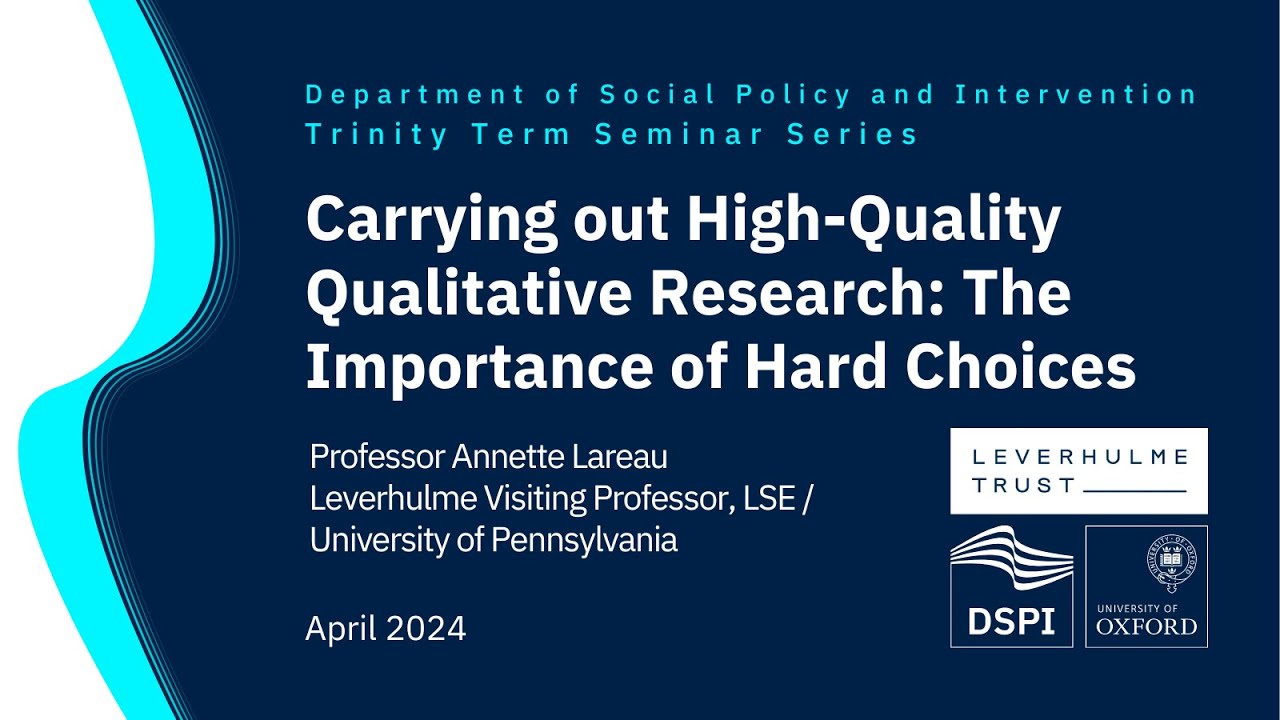 Carrying out High-Quality Qualitative Research: The Importance of Hard ...