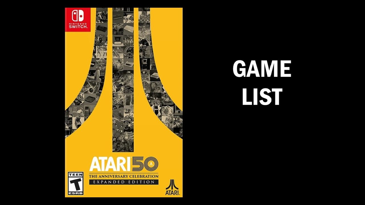 Nintendo Switch Atari 50 The Anniversary Celebration Expanded Edition Game List LPOS - YouTube